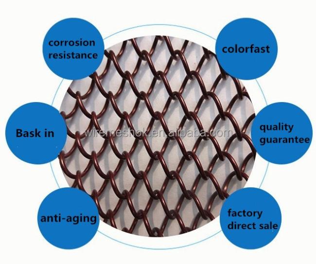 Black metal curtain mesh sample