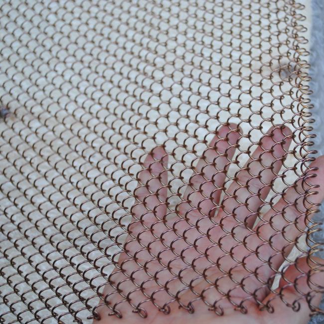 Close-up of metal mesh structure