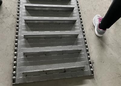 China Perforated Wire Mesh Chain Plate Conveyor Belt Metal 304 / 316 Stainless Steel for sale