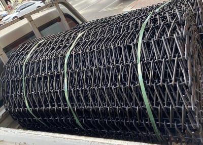 China Cinturão transportador de malha de fio espiral de aço manganês de balanço de trabalho pesado à venda