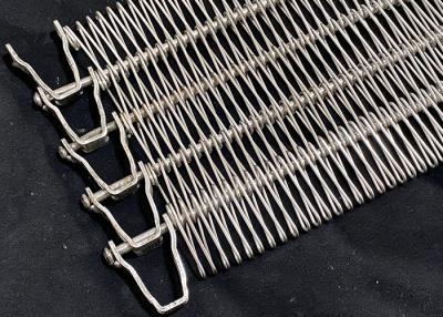 China Stainless Steel Flexible Rod Wire Mesh Spiral Freezer Conveyor Belt For Multi-Tier Spiral Conveyor In Food Industry for sale