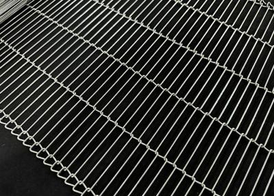 China Voedingsmiddelenkwaliteit Roestvrij staal Flexible Flat Enrober Chocolade Ladder Draadnet Conveyor Belt Voor Ovenoven Te koop
