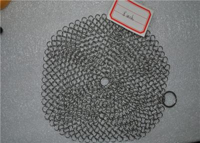 China Kitchen Round 316l Chainmail Scrubber For Cast Iron Cookware With No Rust for sale