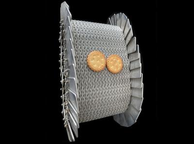 China Flat Rolled Biscuit Baking Heat Resistant Metal Compound Balanced Oven Herringbone Wire Freezer Mesh Conveyor Belt for sale