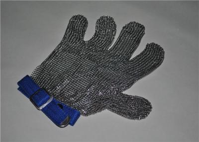 Cina 316L più i guanti lunghi di sicurezza della maglia dell'acciaio inossidabile della sezione con la cinghia di nylon per macello in vendita