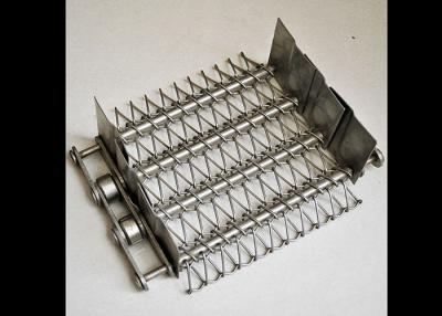 China Food Grade Heat Resistant Stainless Steel Metal Wire Mesh Chain Conveyor Belt With Baffle for sale