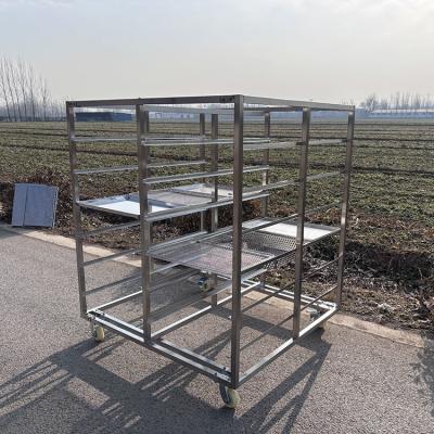 China Commercial Kitchen 6 Tier 304 Stainless Steel Sheet Pan Baking Tray Drying Rack Trolley for sale