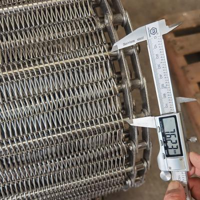 China Professional 304 Stainless Steel Spiral Wire Mesh Chain Driven Conveyor Belt For Food Freezer Drying Industries for sale