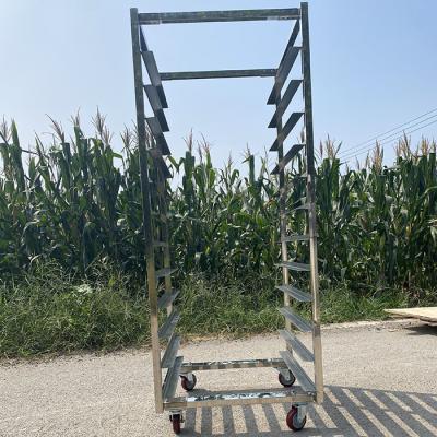 China 12 Layer Stainless Steel Oven Bread Baking Pan Tray Trolley Rack for sale