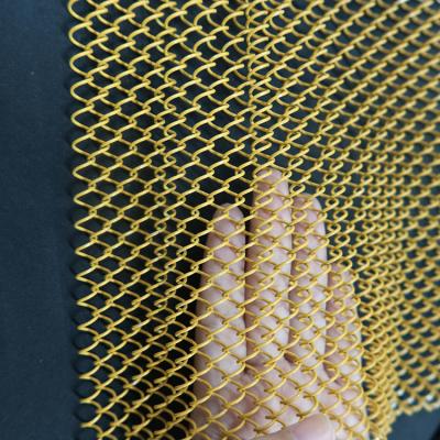 China Professional Light Weight Aluminum Metal Decor Wire Chain Mesh Curtain For Hotel Ceiling Decoration for sale