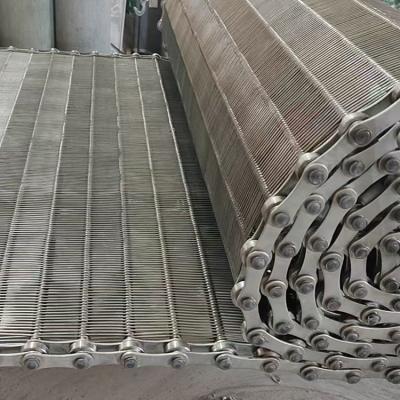 China Food Grade Stainless Steel Wire Mesh Chain Balance Weave Conveyor Belt For Tunnel Oven for sale