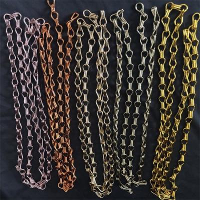 Metallic Fly Screen Hanging Aluminium Double Hook Chain Decoratief gordijn voor Restaurant Hall