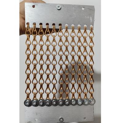 Gold  Anodized Chain Mail Decorative Metal Link Mesh Curtain Aluminium Alloy Coil Drapery