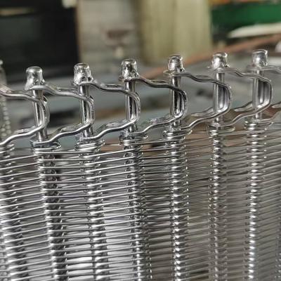 China Flexible Rod Conveyor Belt Stainless Steel Spiral Balanced Weave Wire Mesh Belt for sale