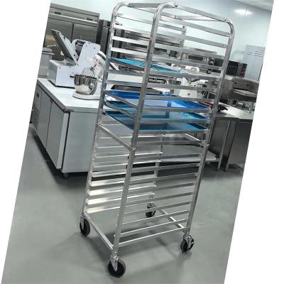 China Custom Baking Sheets Trolley Aluminum Alloy Bakery Trolley Bread Tray Sheet Pan Rack for sale