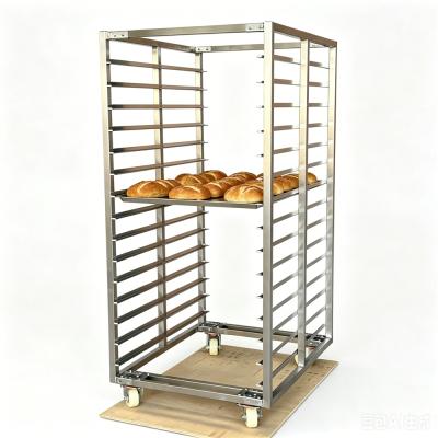 China 800x600 600x400 mm Commercial Bread Cooling Rack 15 16 20 30 Tray Stainless Steel Bakery Bread Tray Trolley for sale