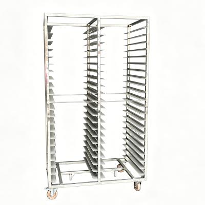 China Industry SS 10 15 16 20 Tier Storage Pizza Baking Cooling Bread Ban Pan Rotary Oven Shelf Rack stainless steel bakery trolley for sale