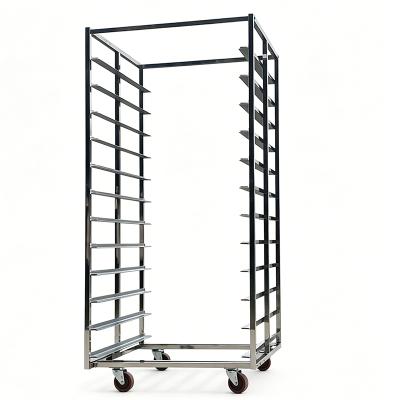 China Heavy Duty Industrial 600x400 304 Stainless Steel Aluminum 16 20 bun pan Bread Food Baking Oven Shelves Rack bakery trolley for cooling for sale