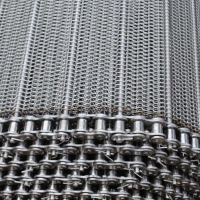 China Compound Stainless Steel Spiral Freezer Wire Mesh Balance Weave Conveyor Belt for furnace oven dryer for sale