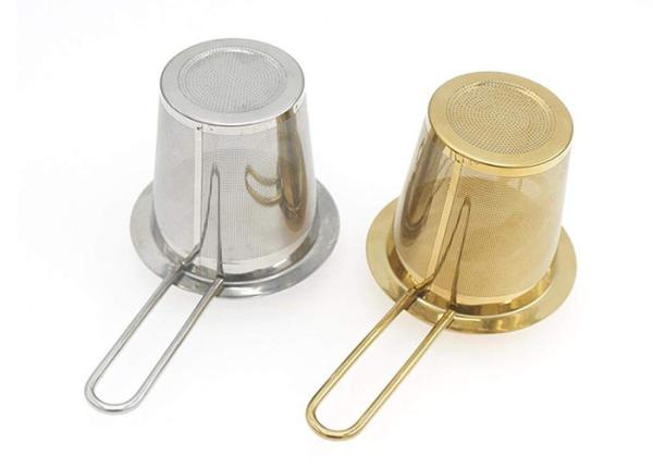 100x65mm Food Grade Ss430 Extra Fine Mesh Tea Infuser With Long Handles