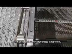 Food Grade Heat Resistant  Stainless Steel Chip Conveyor Belt Chain  perforated Conveyor Chains