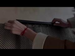 how to install decorative metal mesh curtain for ceiling