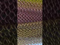 decorative metal coil drapery ceiling decor aluminium wire screen mesh chain link metal curtains