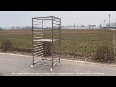 Stainless Steel Bakery Cooling Rack Bread Pan Baking Tray Bakery Trolley High Temperature Resistant