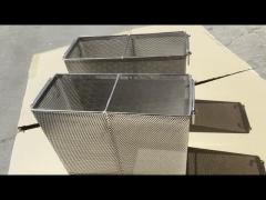 Double layer stainless steel wire mesh filter basket