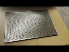Customized Metal Dehydrator Perforated Baking Tray Durable Stainless Steel For Baking Food