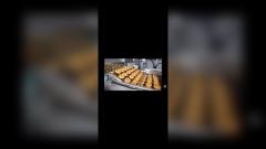 Stainless Steel Pizza Oven Ladder Chain link Conveyor Flat Wire Mesh Flex Belt for chocolate enrobe,