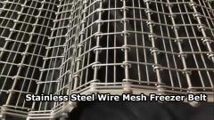 SS304 Chain Link Eye Flex Stainless Steel Wire Mesh Freezer Belt 1.5-3.0mm Chain Edge