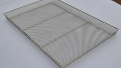 Food Grade Metal Woven Fine 80x100 40*60cm ss304 316 Stainless Steel Wire Mesh Tray for Oven Bakery