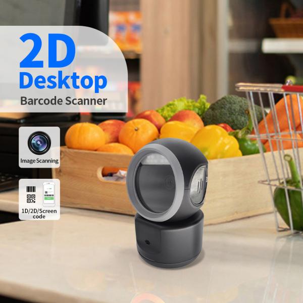 Quality RiCODE 2024 New 2D QR Code Barcode Scanner Desktop Handsfree Table Top Code for sale