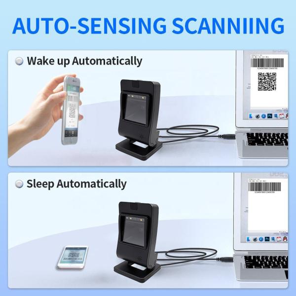Quality Desktop Barcode Scanner 1D 2D QR Code Automatic Scanning Can Be Customised for sale