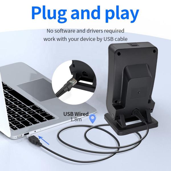 Quality Desktop Barcode Scanner 1D 2D QR Code Automatic Scanning Can Be Customised for sale