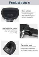 China High Speed Handheld Barcode Scanning Gun 2D QR Code Wireless Barcode Scanner for sale