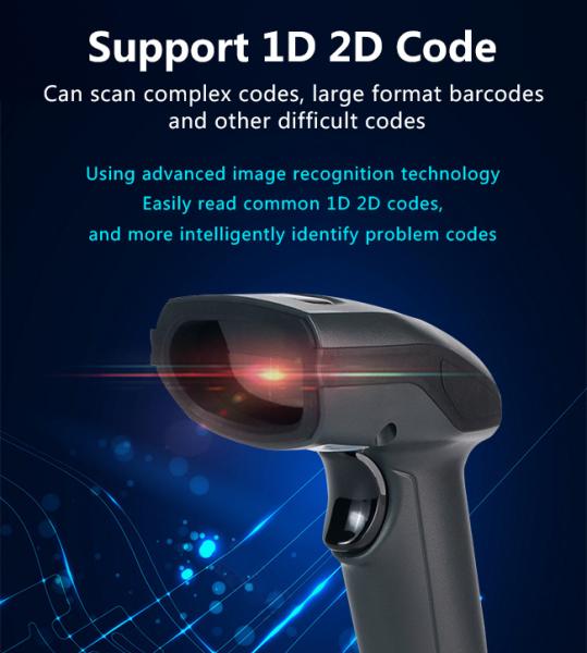 Quality Handheld DS2278 Similar Cordless Screen 1D 2D Barcode Scanner 1D Laser USB for sale