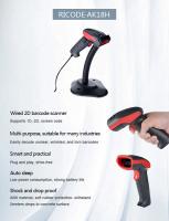 China AK18H Mobile Payment QR Bar Code Reader Wired USB Portable Handheld 1D 2D QRcode Barcode Scanner for Android Tablet PDA for sale