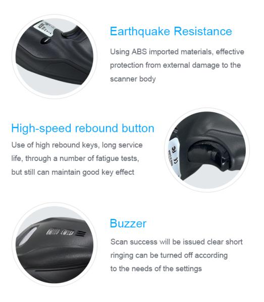 Quality Handheld Wired 1D 2D QR Bar Code Scanner IP52 protection Good Price Barcode for sale