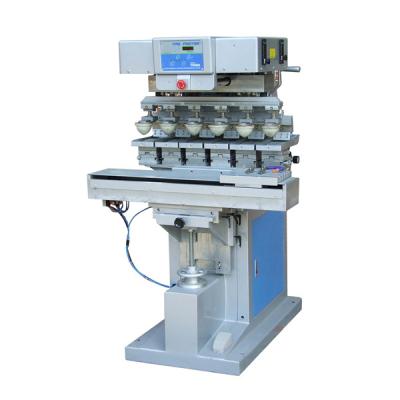 China air pressure semi-automatic six color pad printing machine with shuttle for sale