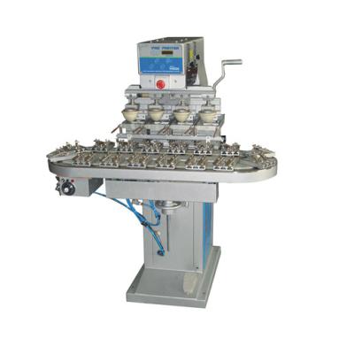 China competitive price automatic ball four color pad printing machine with conveyor for sale