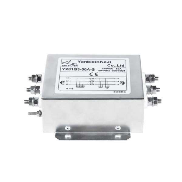 440V 50A 三相 RFI フィルター M4 は産業キャビネットのための EMI フィルターをねじ出します