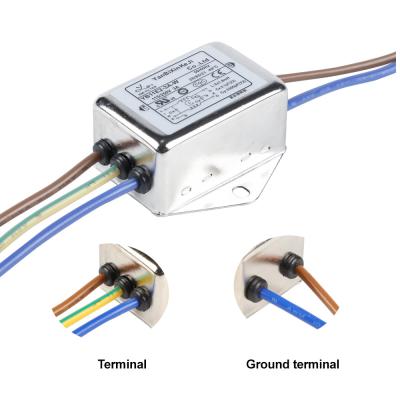 China Filter Tiefpass-Emi Filter For Power Supply einzelner Zeile 6A 250VAC EMC zu verkaufen
