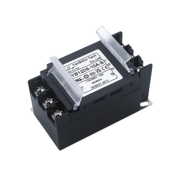 YBX New Type Single-Phase Filter Safe Plastic Housing EMI/EMC Filter With Terminal Block Cover