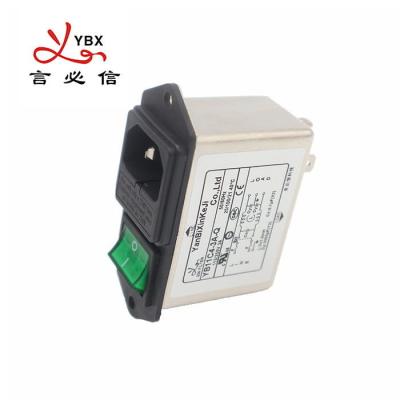 Китай Зеленый фильтр EMI фильтра 250V 1A~10A модуля потребляемой мощности переключателя вставляемый продается
