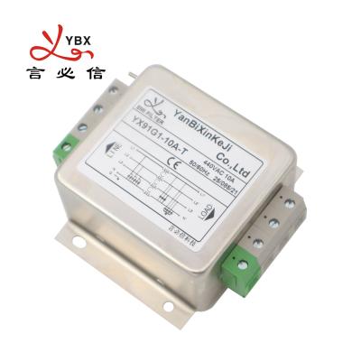 Cina Morsettiera a quattro fili Filtro trifase Emi Corrente nominale 1~10a Tensione 440 V CA in vendita
