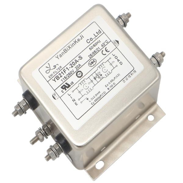 20A 120V 250VAC ULのセリウムの証明の低域EMI RFIフィルター