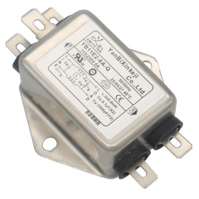 Cina Vendite di Yanbixin Filtro EMI EMC di piccole dimensioni 115V 250V Filtro a fase singola per apparecchiature di misura in vendita