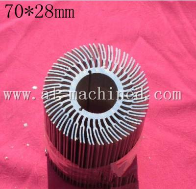 China Item-06,70mm round cooler,made order aluminum extrusion profile led heatsinks,customized led light heat sink for sale